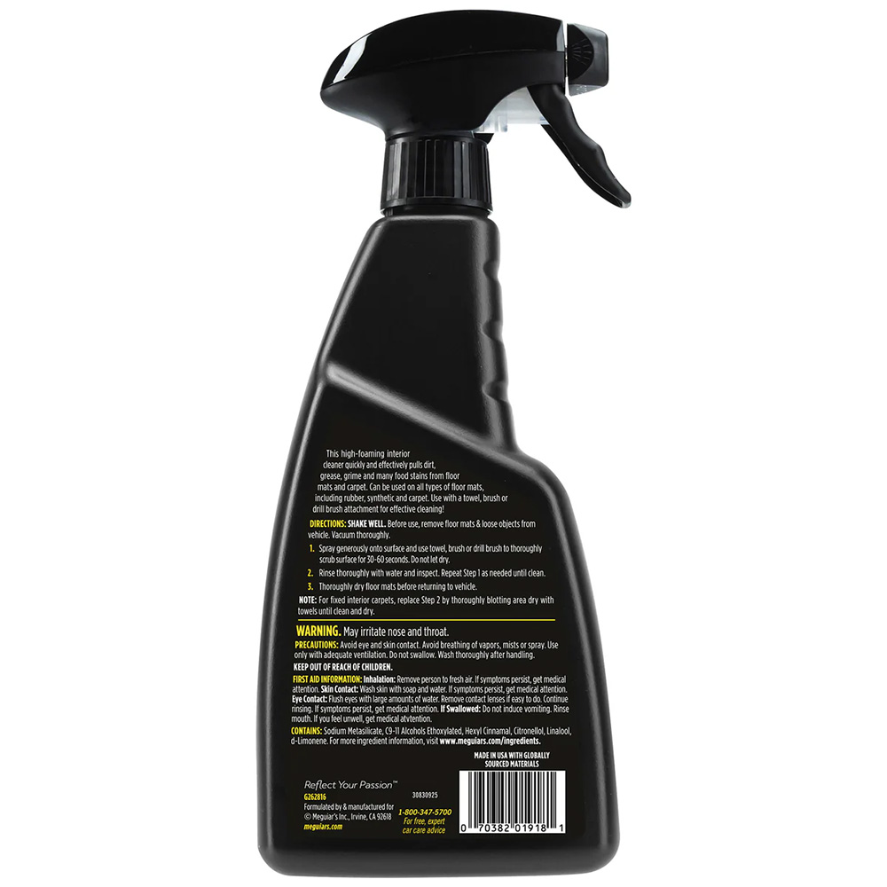 Meguiar's Foaming Floor Mat + Carpet Cleaner - 16oz | Buy Boat Marine ...