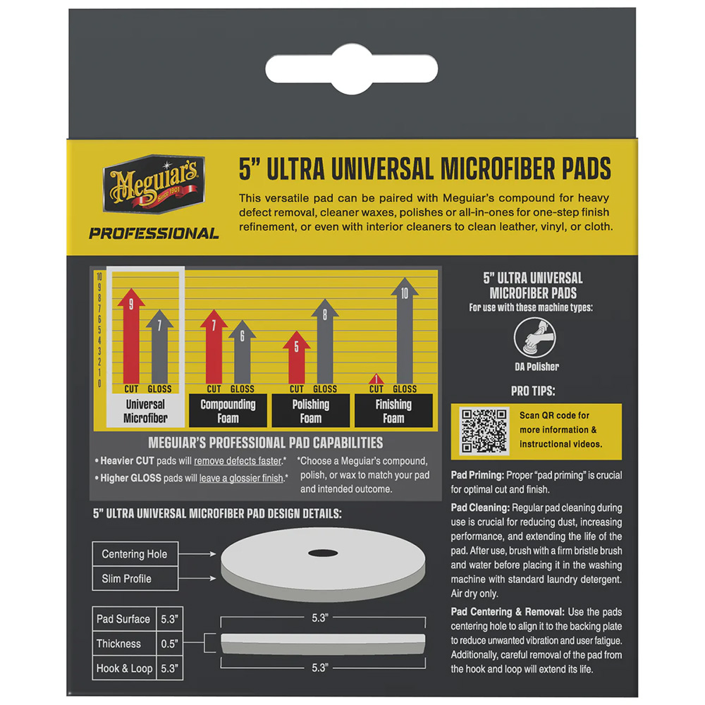 Meguiar's Professional 5 Ultra Universal Microfiber Pads *2-Pack | Buy ...